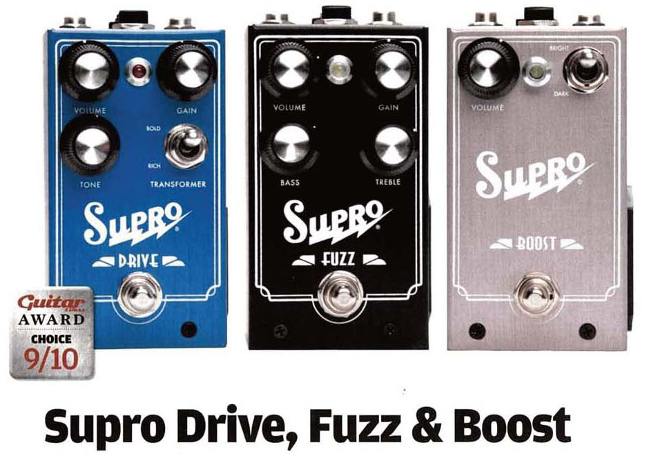 Guitar & Bass review the Drive, Fuzz and Boost pedals - Supro USA